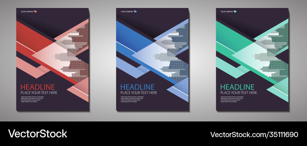 Modern minimalist brochure cover folder book Vector Image