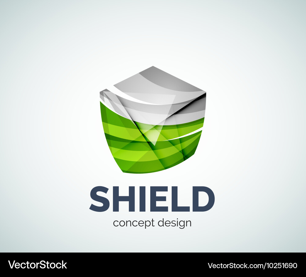 Shield logo business branding icon Royalty Free Vector Image