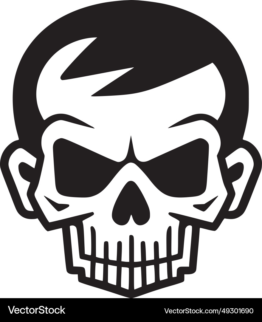 Skull - minimalist and simple silhouette Vector Image