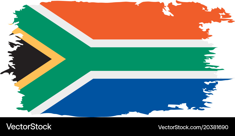 South africa flag Royalty Free Vector Image - VectorStock
