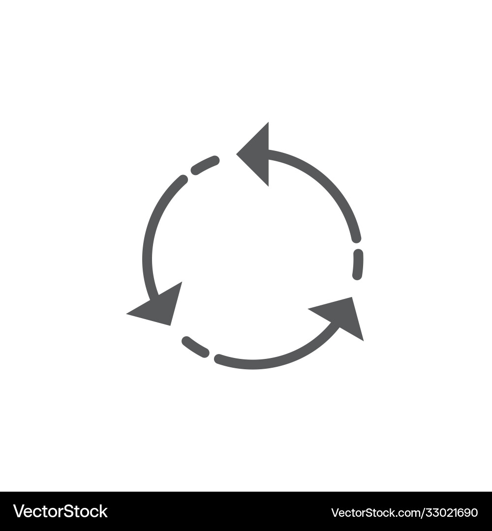 Three arrows cycle icon symbol isolated on white Vector Image