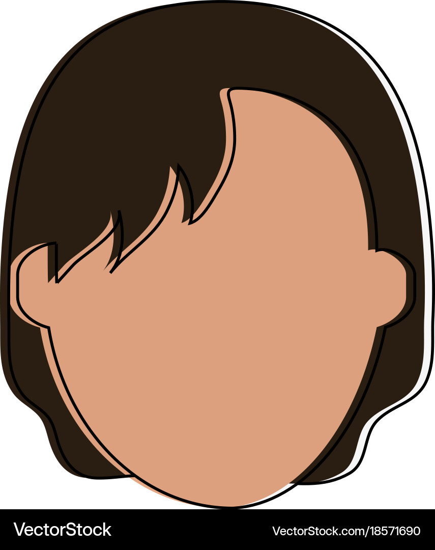 Woman faceless avatar Royalty Free Vector Image