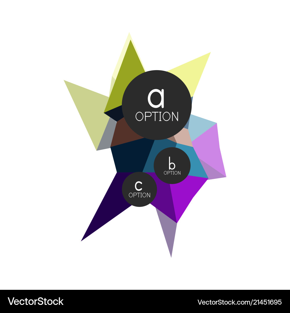Abstract colorful geometric option infographics Vector Image