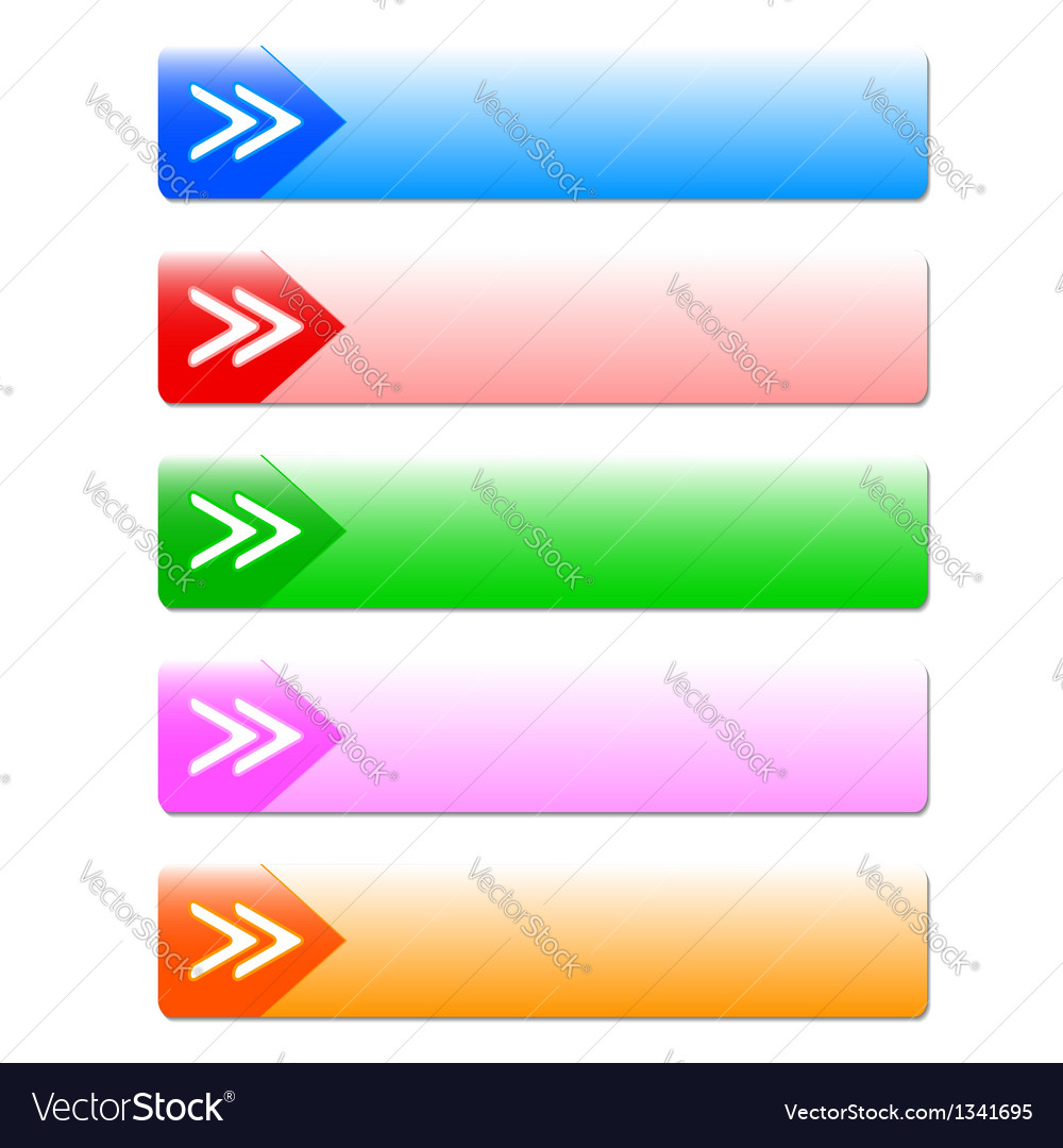 Arrow buttons Royalty Free Vector Image - VectorStock
