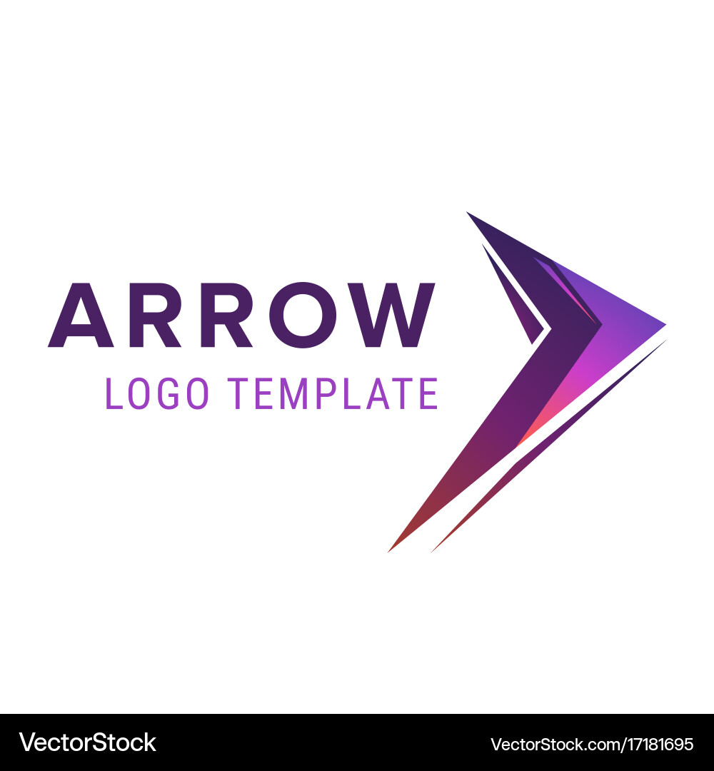 Arrow logo template abstract business icon Vector Image