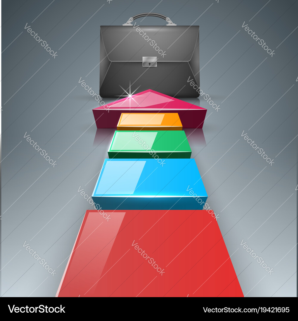 Briefcase office - business infographic Royalty Free Vector