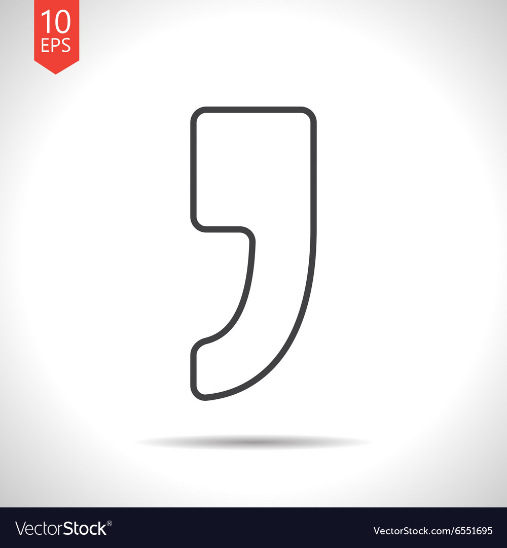 Comma icon Royalty Free Vector Image - VectorStock