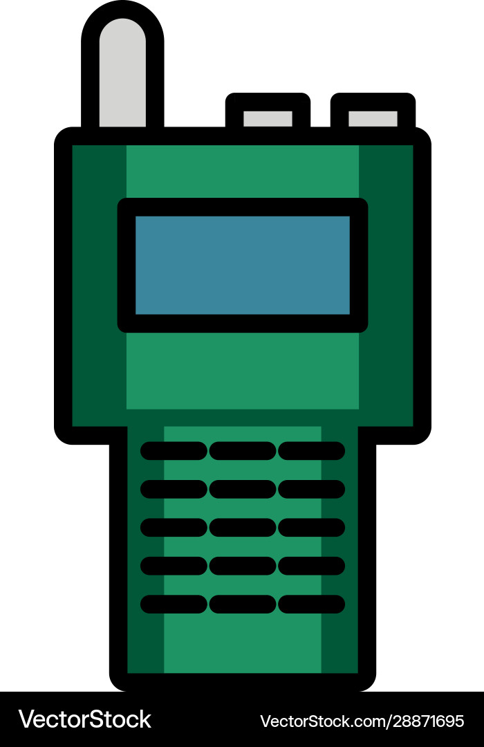 Communicator radio military force isolated icon Vector Image