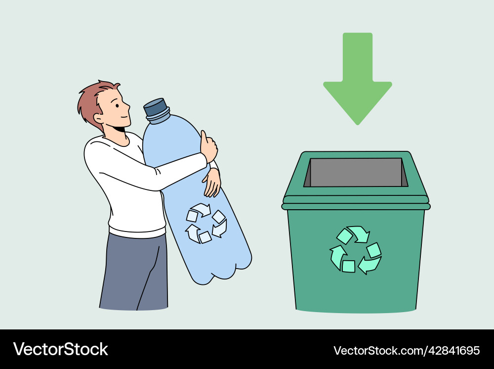 Concept of recycling plastic Royalty Free Vector Image