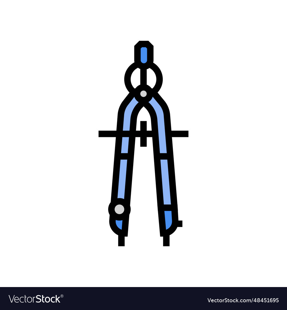 Drafting compass architectural drafter color icon Vector Image Drafting compass architectural drafter color icon Vector Image