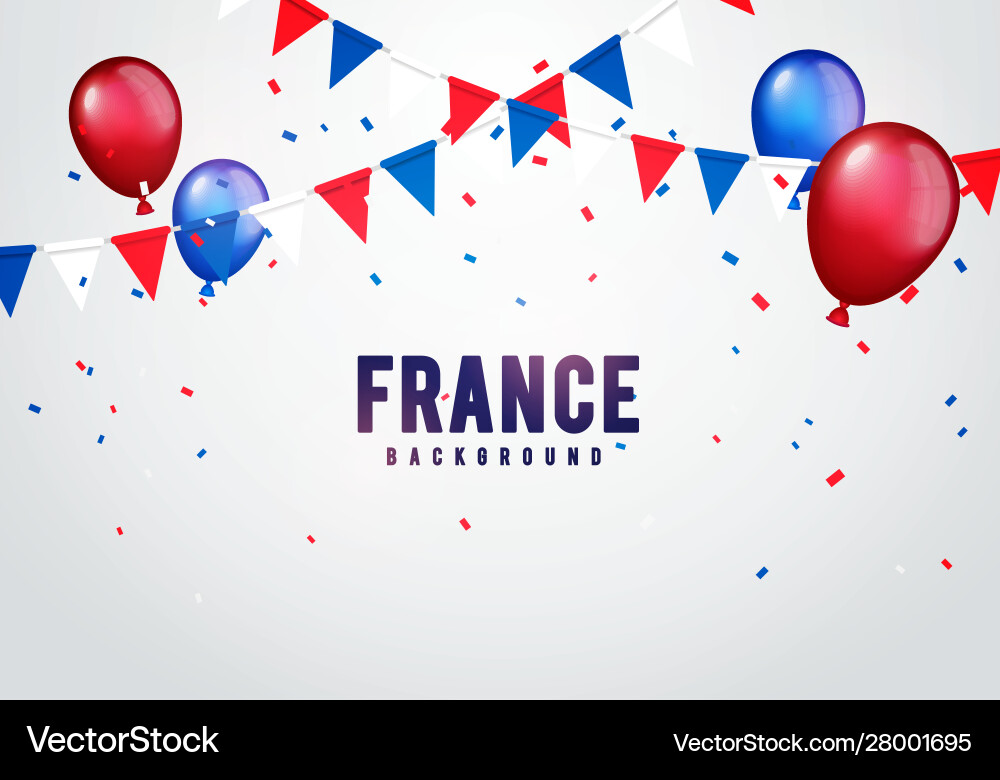 France celebration background with banner Vector Image