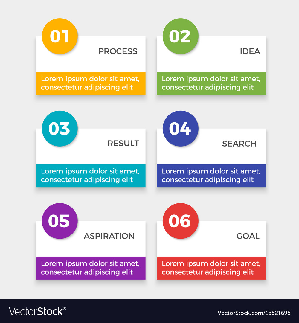 Infographic elements with steps process idea Vector Image