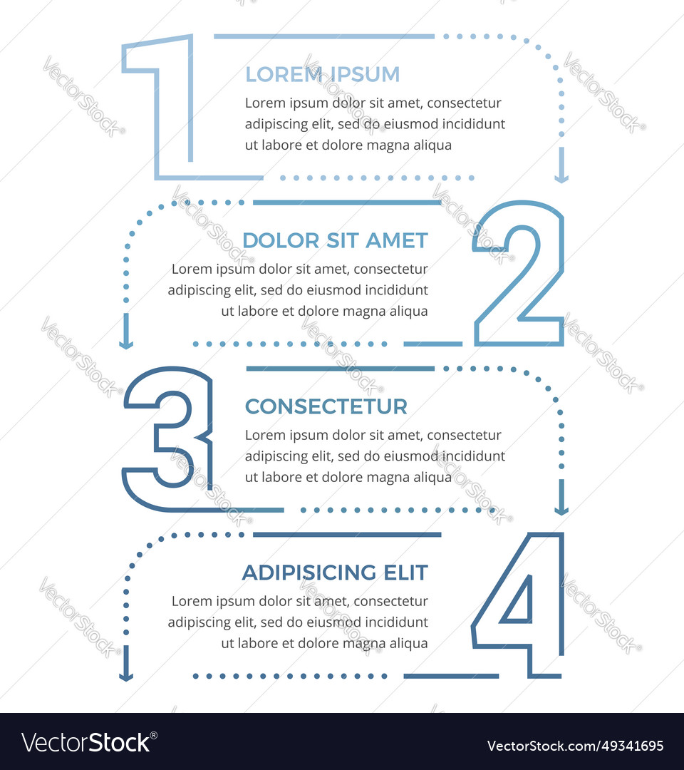 Infographic template - 4 elements Royalty Free Vector Image