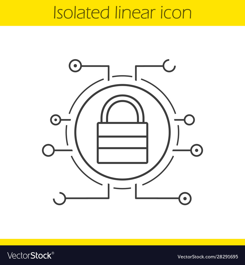 Lock linear icon Royalty Free Vector Image - VectorStock