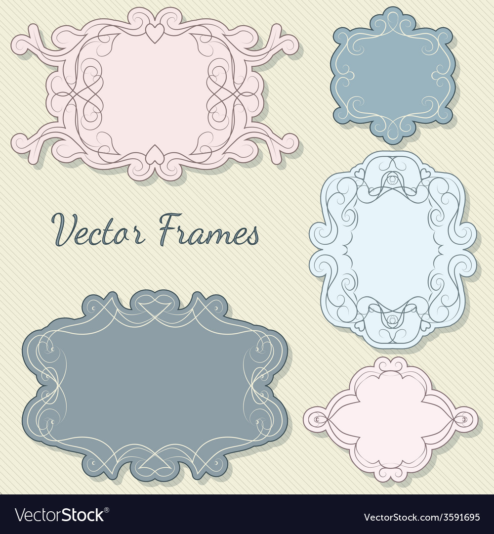 Set decorative frames Royalty Free Vector Image Set decorative frames Royalty Free Vector Image