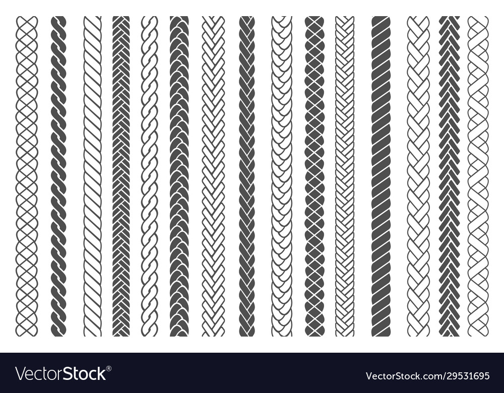 Textile braids patterns Royalty Free Vector Image