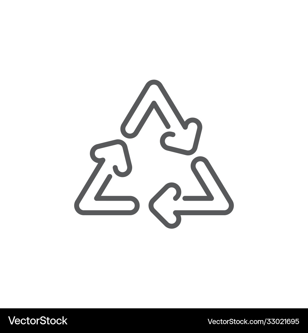Three arrows cycle icon symbol isolated on white Vector Image