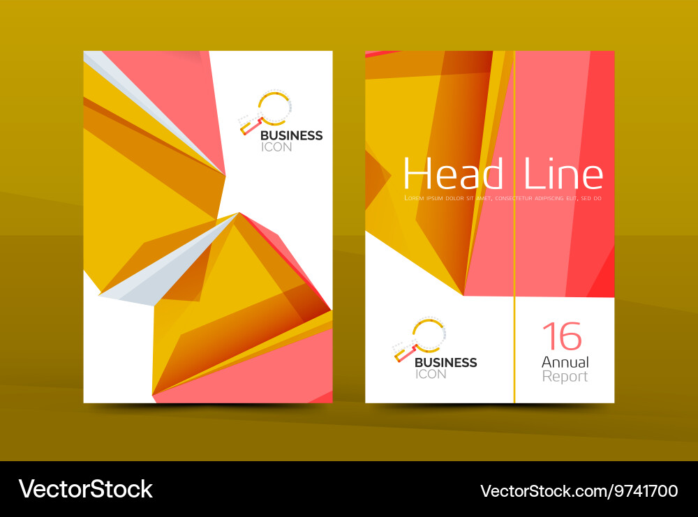 Geometric shapes design a4 cover Royalty Free Vector Image