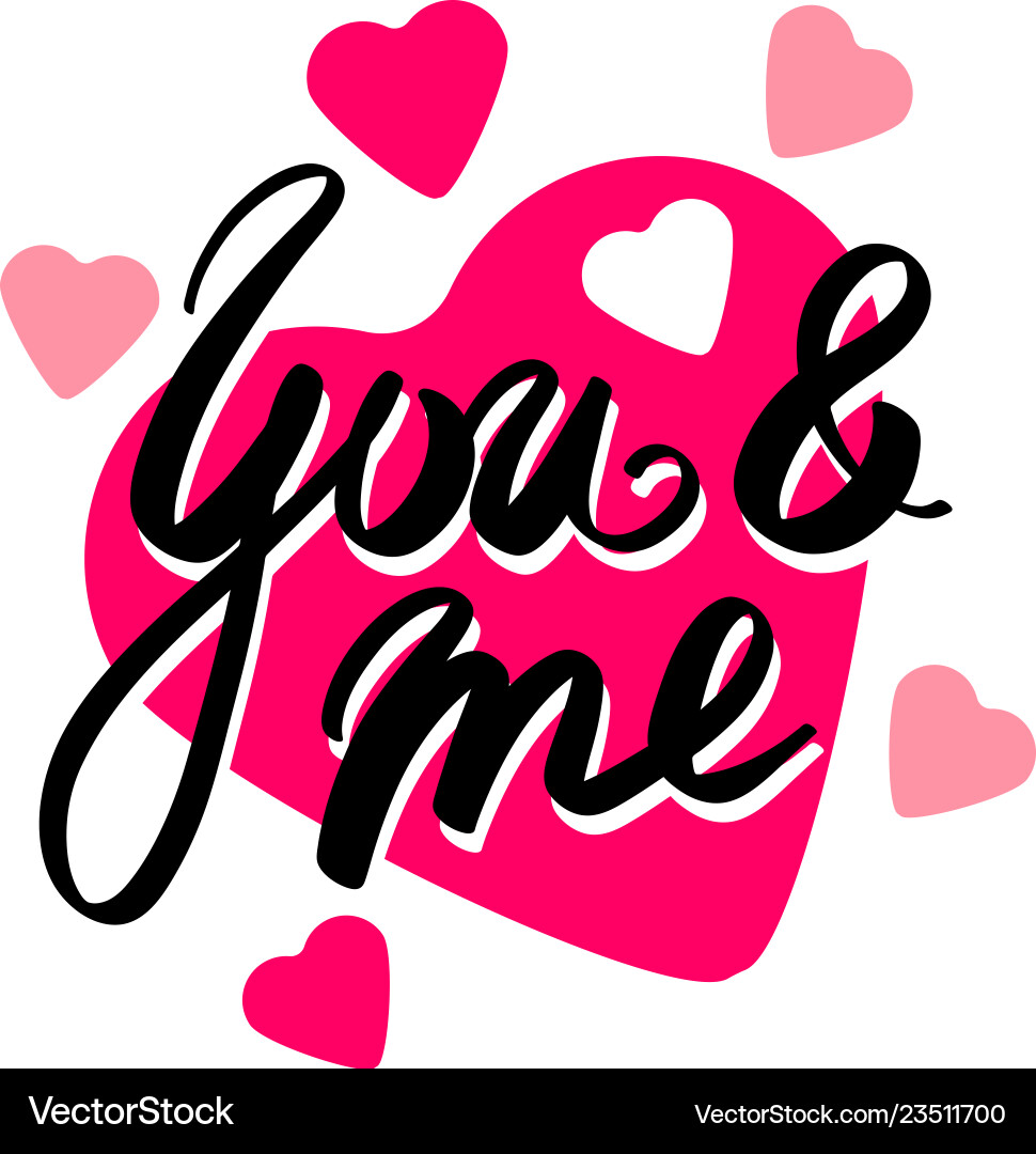 Handwritten calligraphy design with phrase you Vector Image