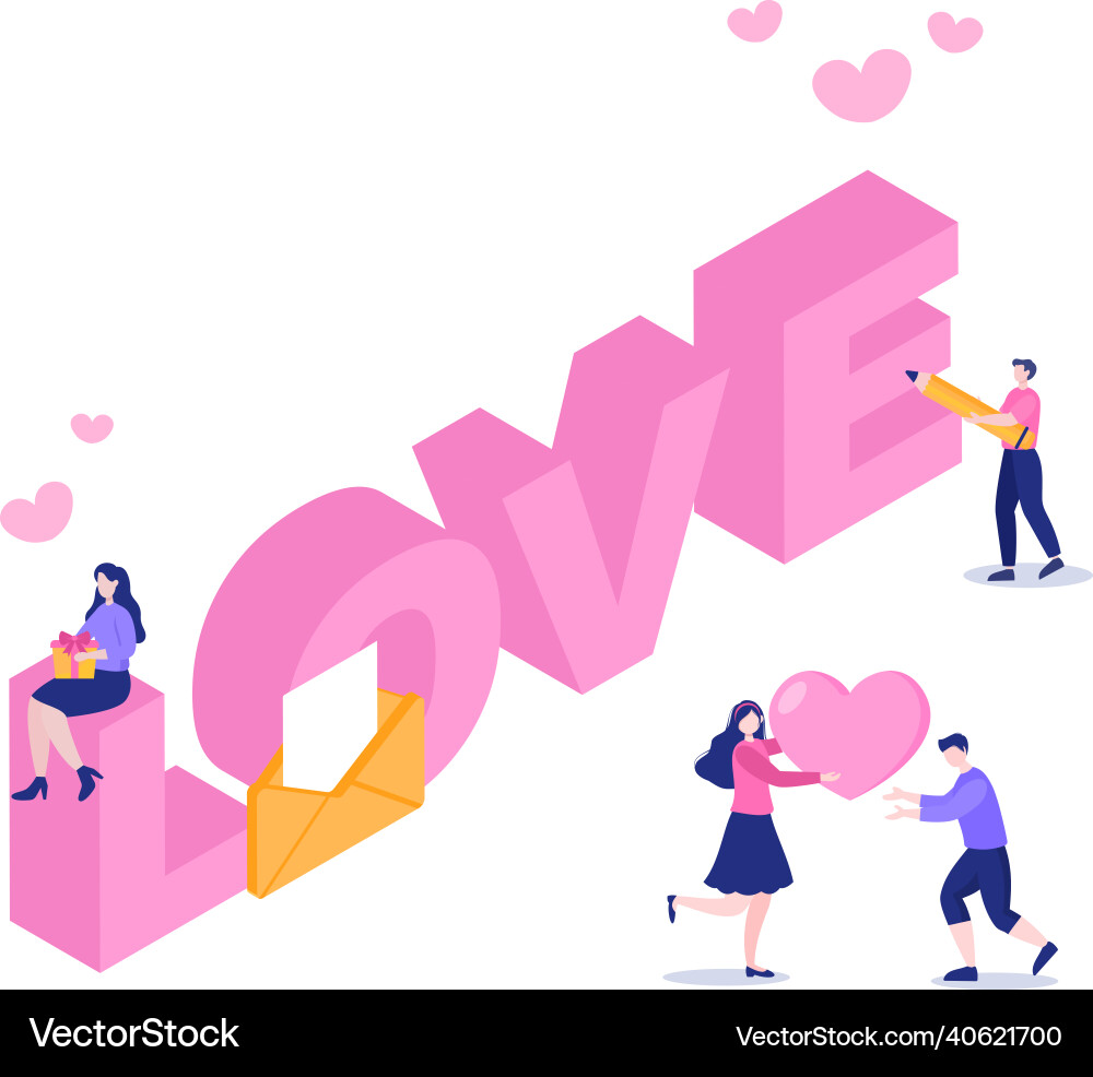 Love letter background flat for messages Vector Image