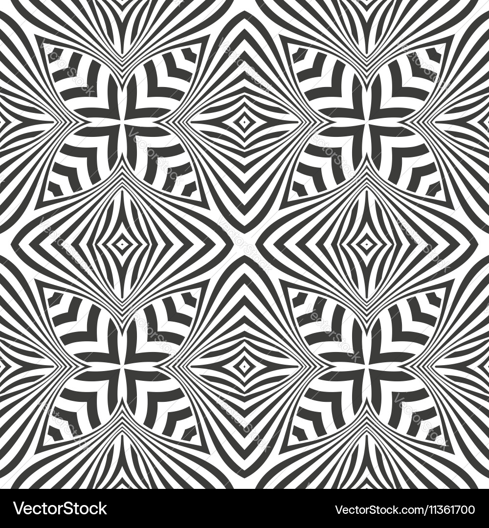 Optical art abstract seamless pattern Royalty Free Vector