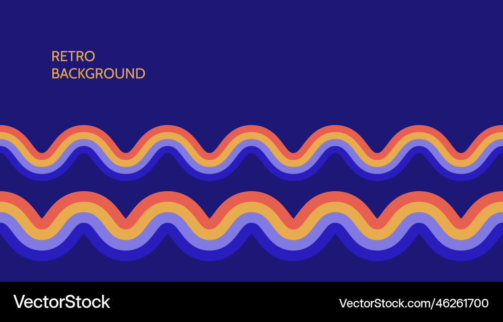 Retro abstract background vintage wave stripes Vector Image
