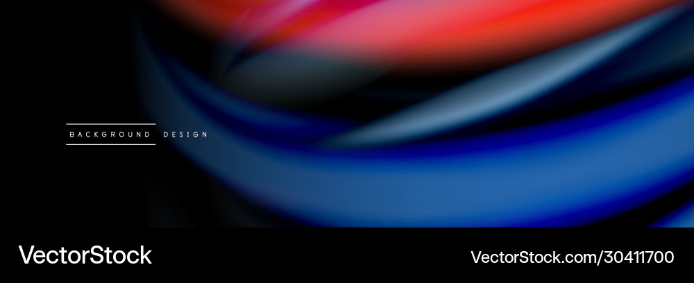 Silk and smooth flow wave poster design color Vector Image