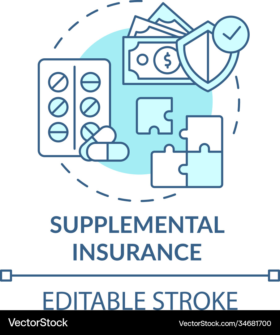 Supplemental insurance concept icon Royalty Free Vector