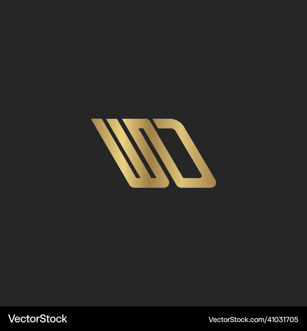 Alphabet initials logo dw wd d and w Royalty Free Vector