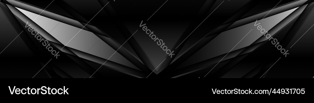 Black wide abstract background with futuristic Vector Image