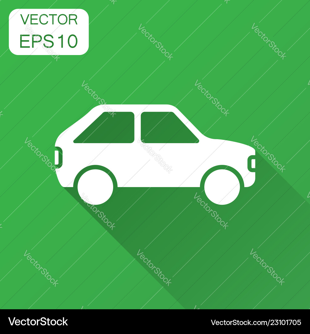 Car icon in flat style automobile with long Vector Image
