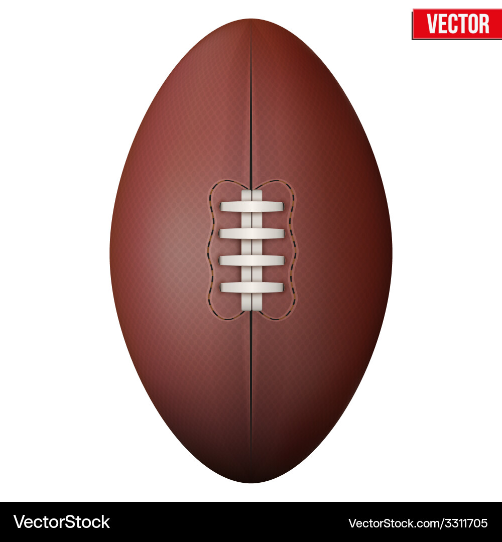 Classic rugby ball isolated on a white background Vector Image