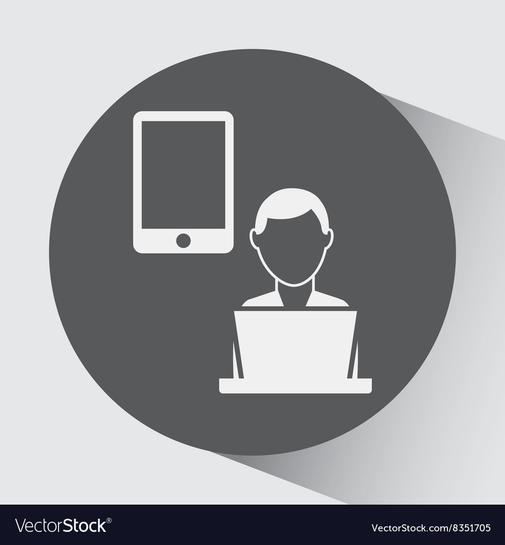 Computer user design Royalty Free Vector Image
