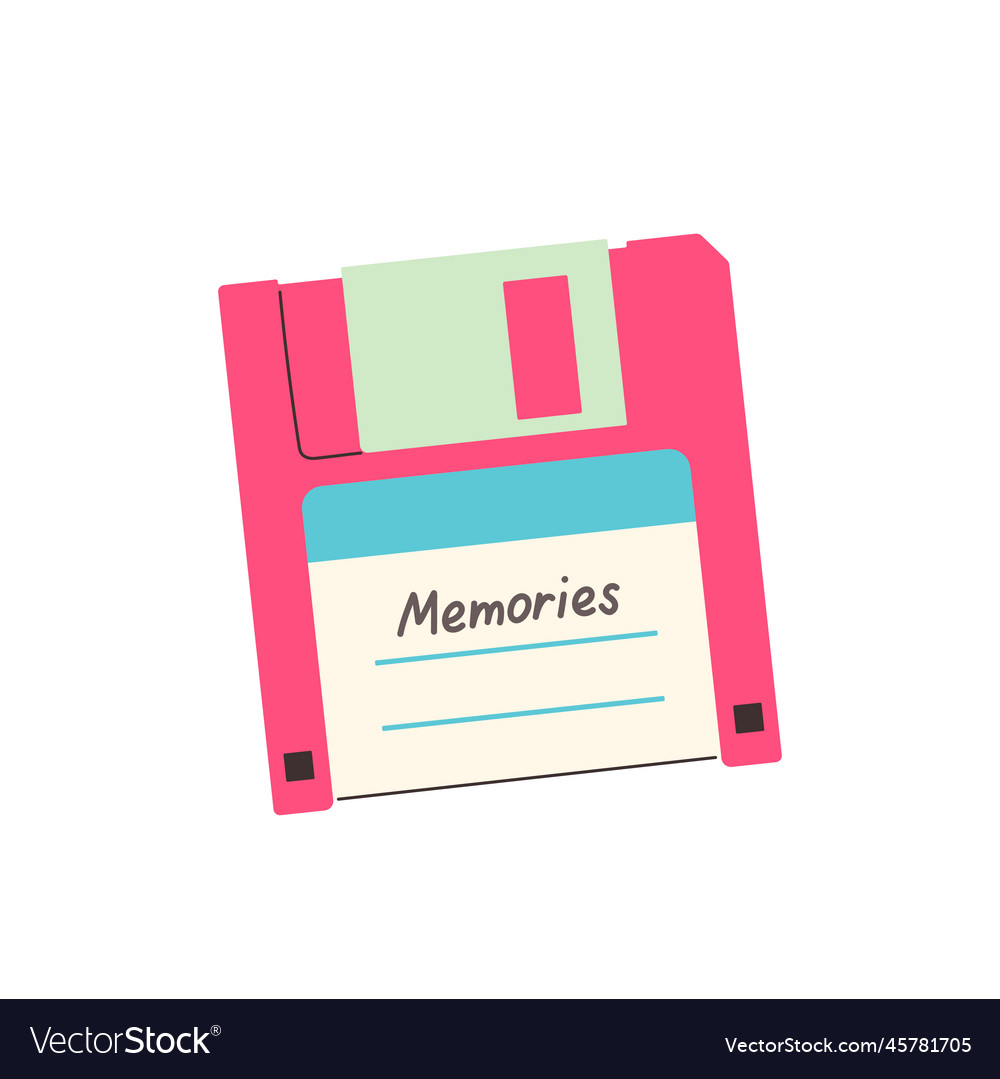 Floppy disk 80s 90s flat Royalty Free Vector Image Floppy disk 80s 90s flat Royalty Free Vector Image