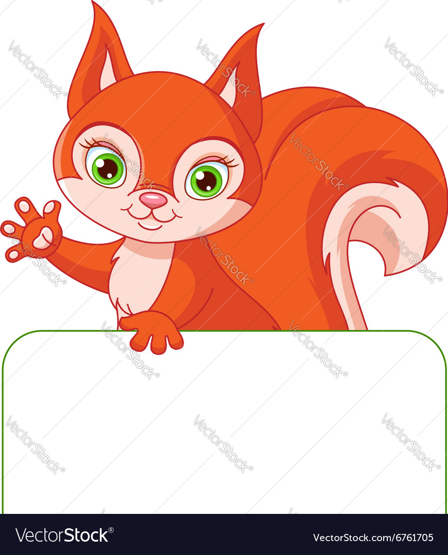 Frame with squirrel Royalty Free Vector Image - VectorStock