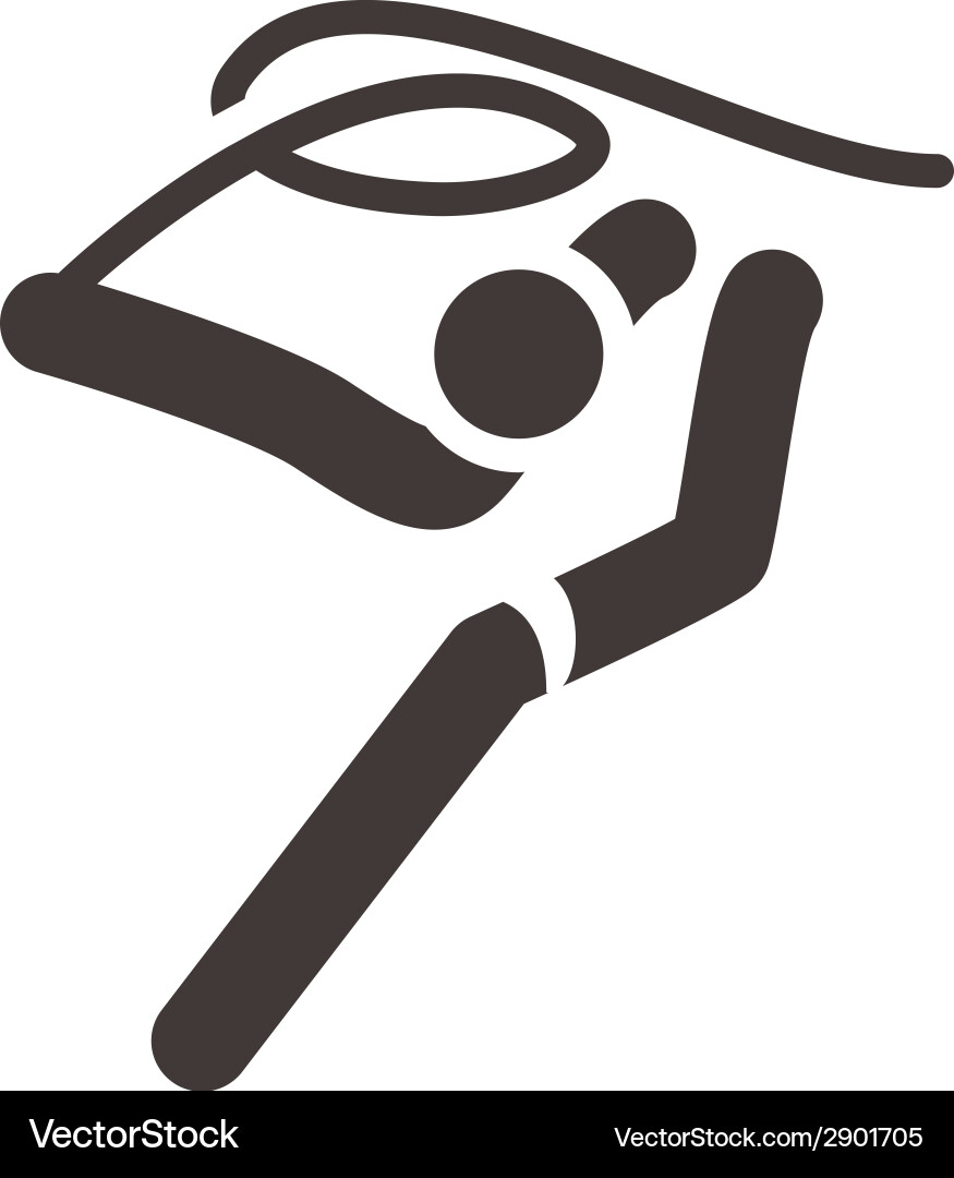 Gymnastics rhythmic icon Royalty Free Vector Image