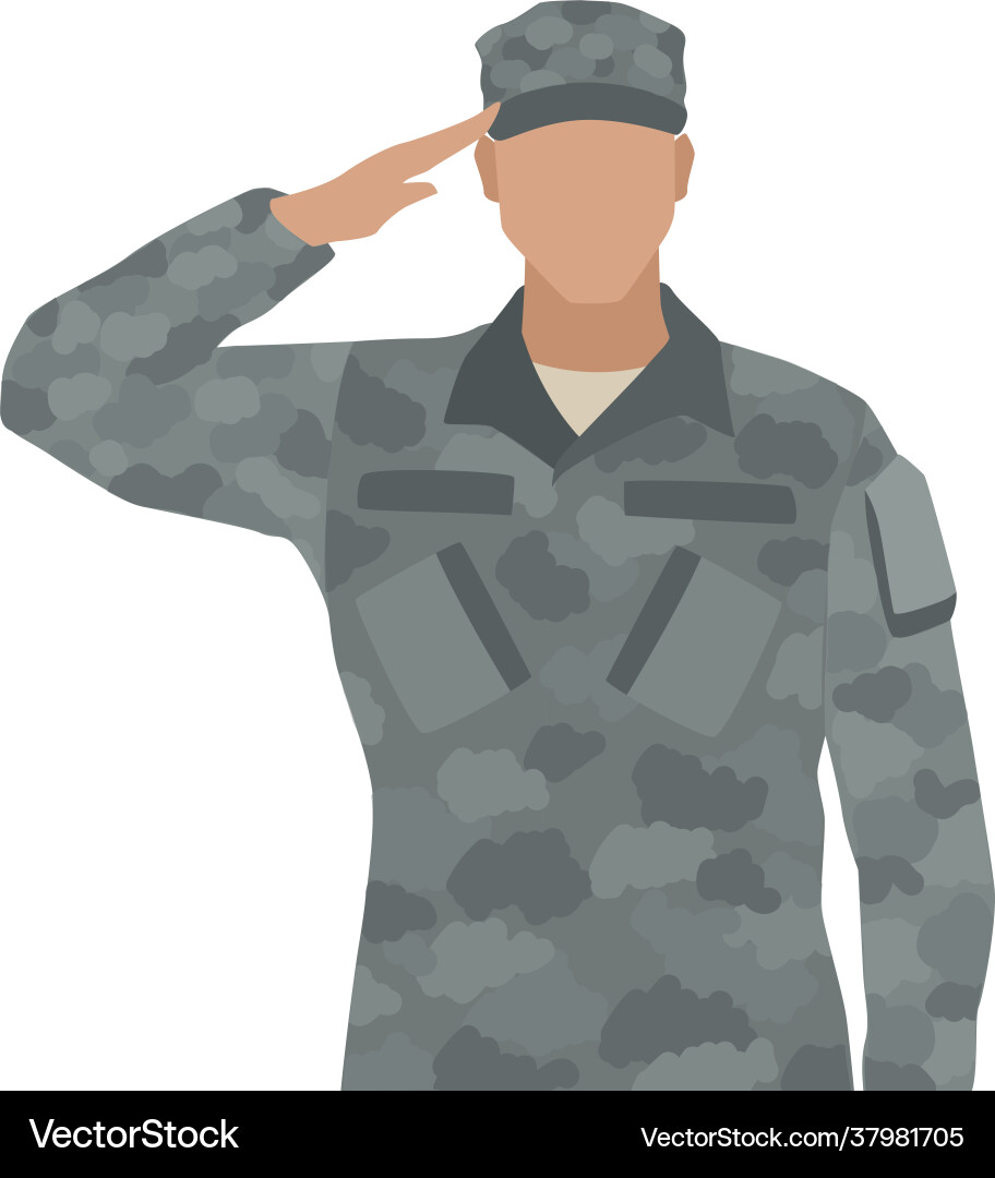 Isolated us army man soldier Royalty Free Vector Image