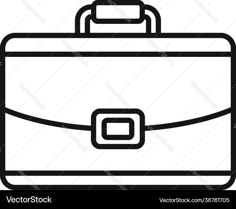 Marketing briefcase icon outline style Royalty Free Vector