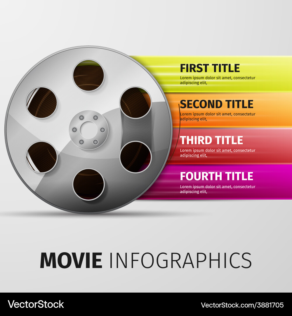 Movie infographics Royalty Free Vector Image - VectorStock