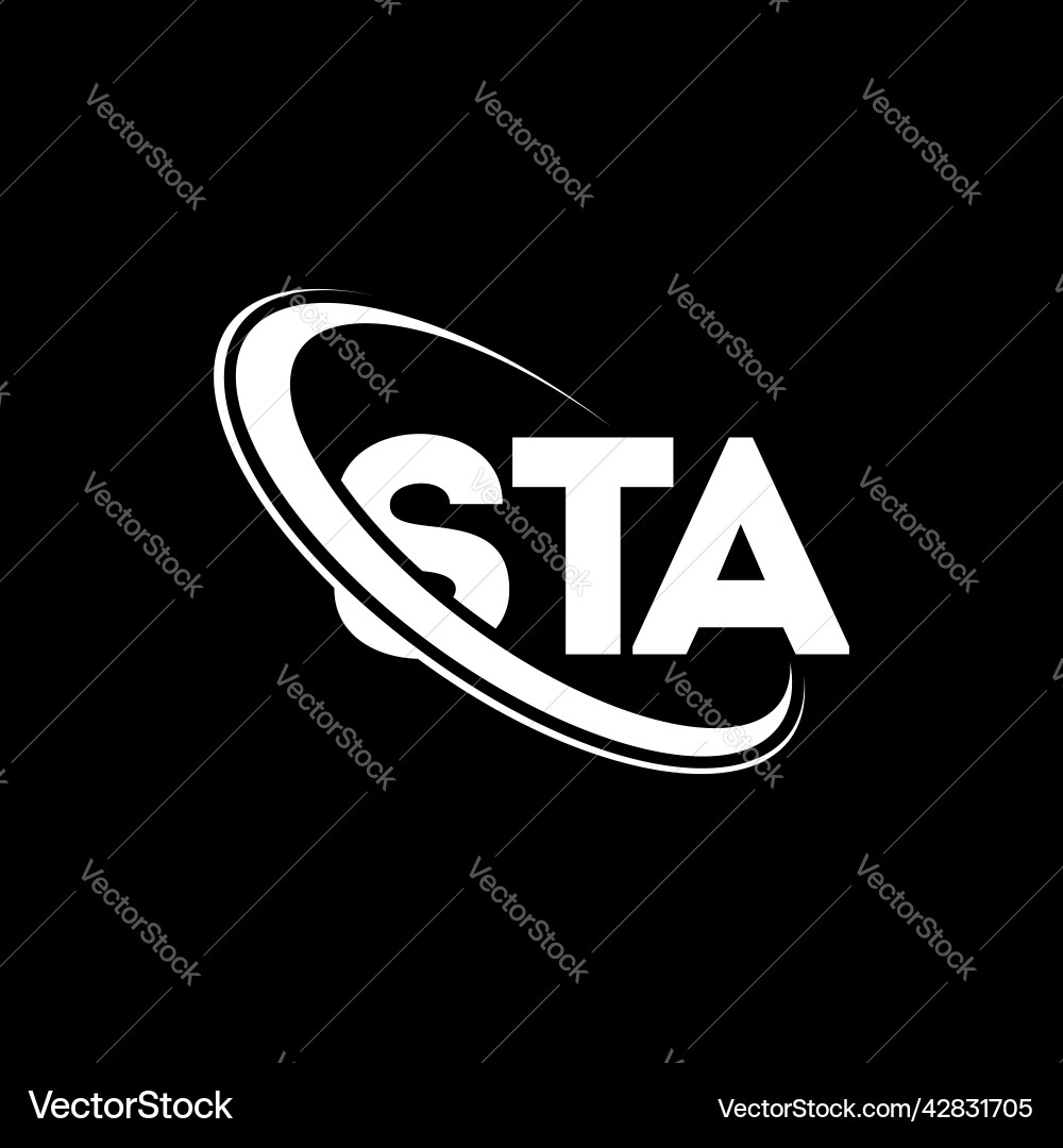 Sta logo letter letter logo design Royalty Free Vector Image