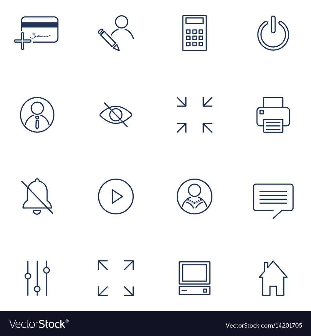 User different interface icons Royalty Free Vector Image