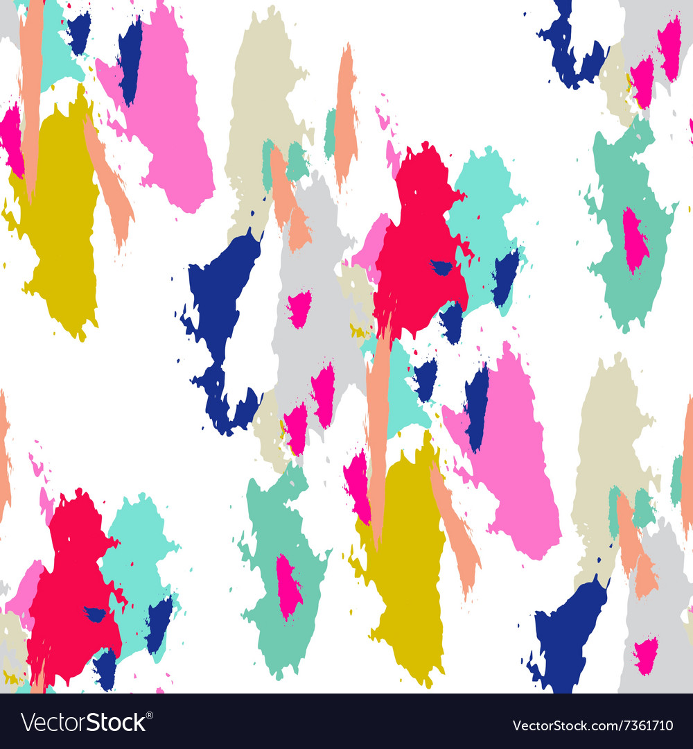 Acrylic paint brush stroke seamless pattern Vector Image