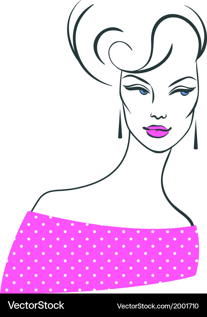 Beautiful woman Royalty Free Vector Image - VectorStock