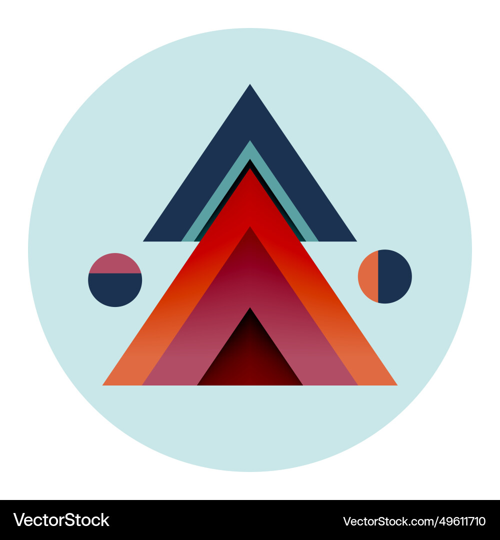 Christmas tree abstract geometric triangles new Vector Image
