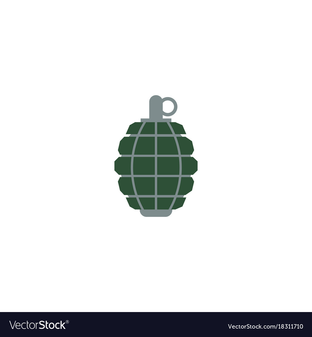 Flat icon grenade element Royalty Free Vector Image