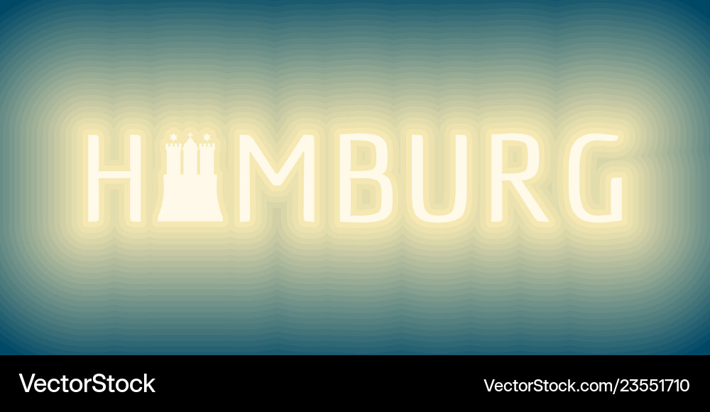 Hamburg seaport lettering Royalty Free Vector Image