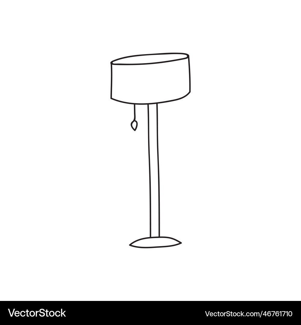 Hand drawn of table lamp Royalty Free Vector Image