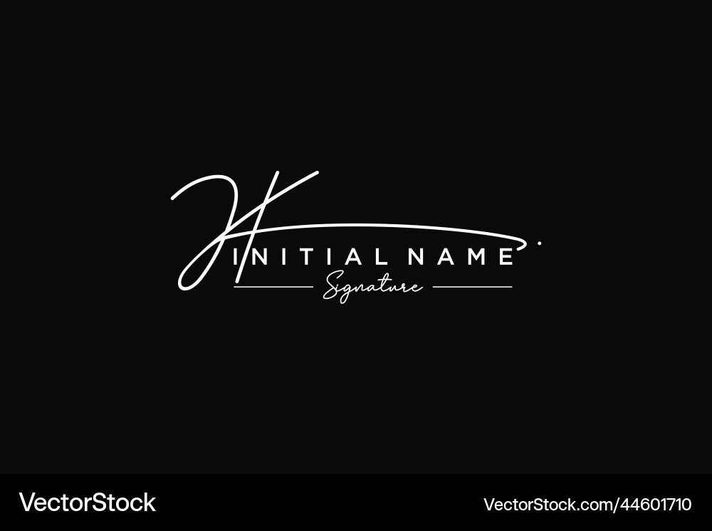 Initial ki signature logo template hand drawn Vector Image