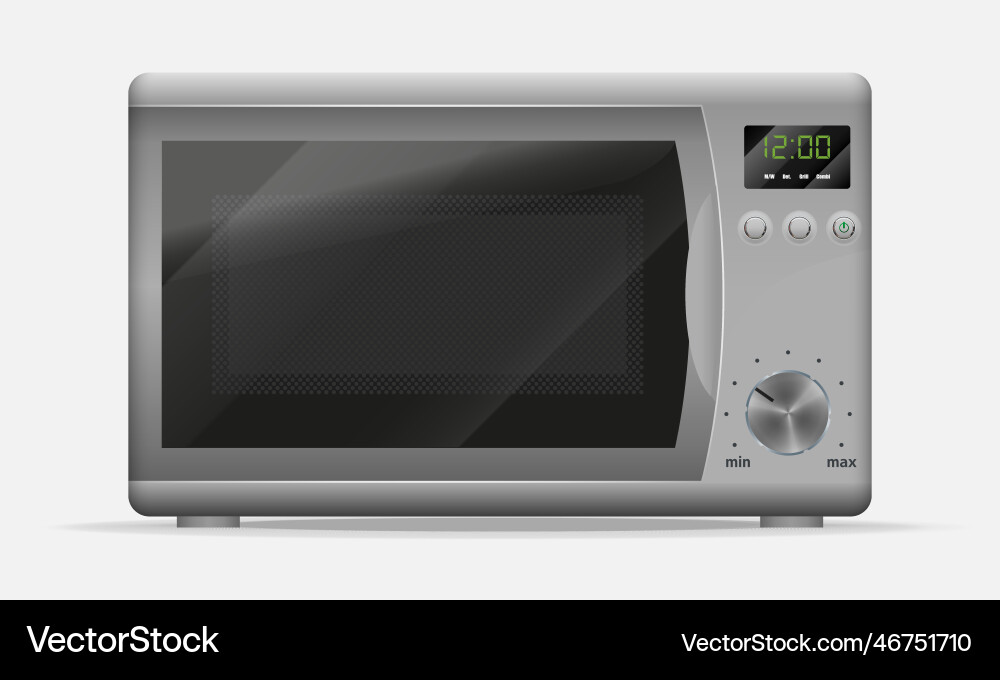 Realistic microwave Royalty Free Vector Image - VectorStock