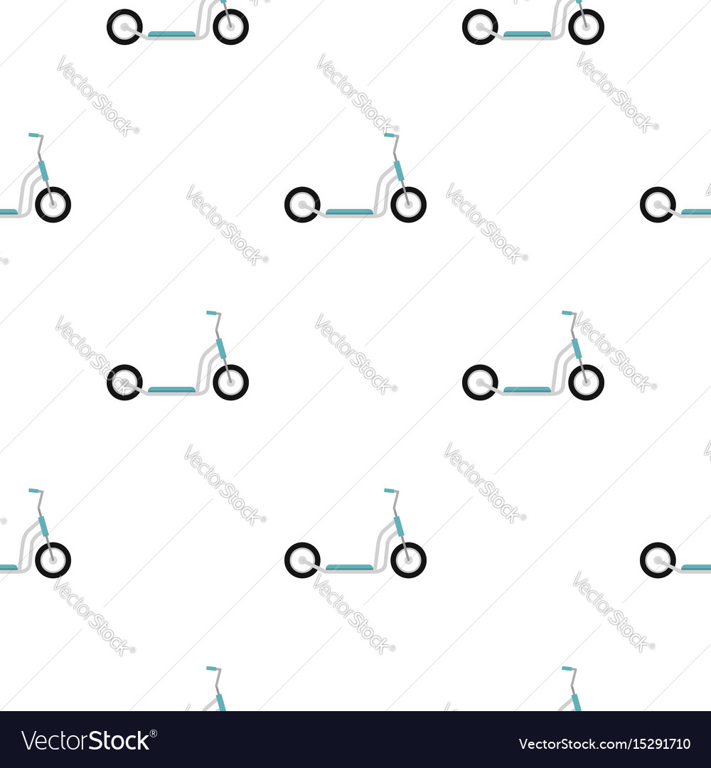 Scooter pattern flat Royalty Free Vector Image